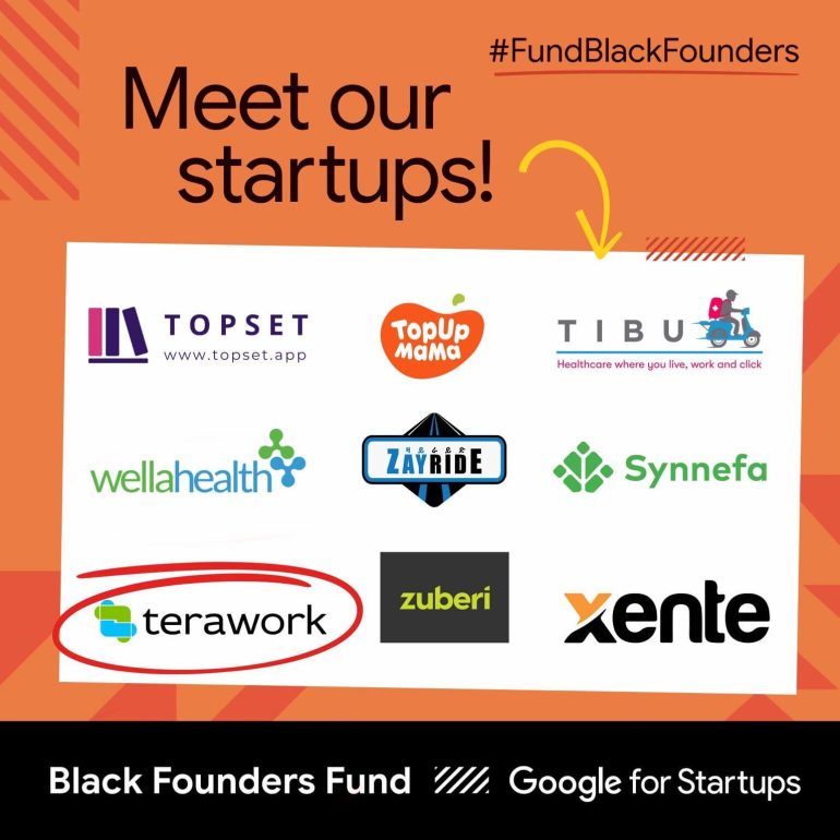 TERAWORK selected for the Google Black Founders Fund 2022